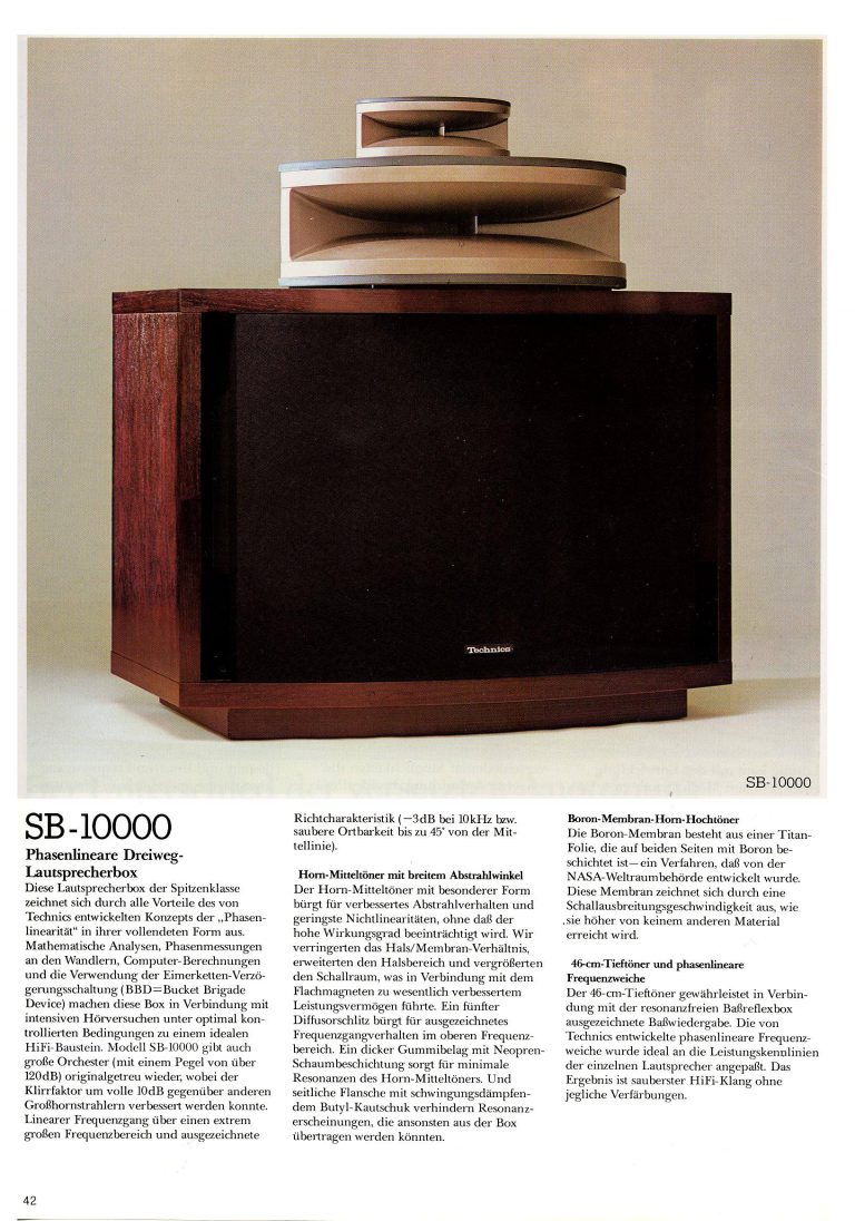 Technics Enceintes SB 10000 - Echoretro